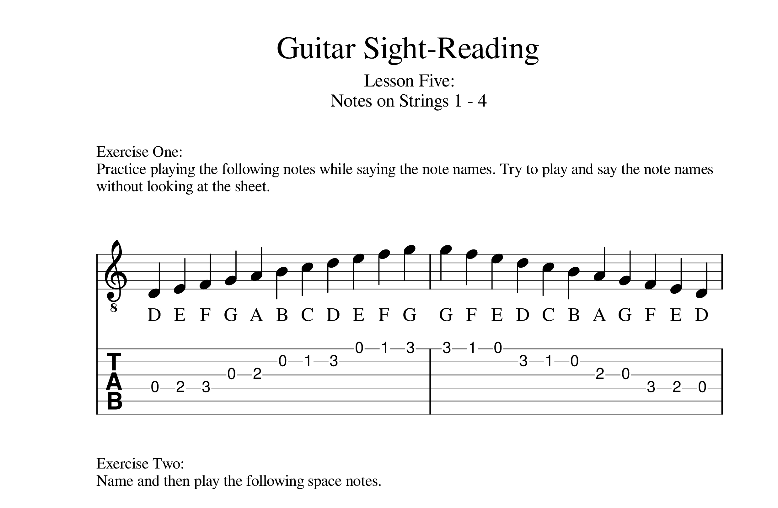 Understanding Guitar Notation Book - stewgunnmusic.ca